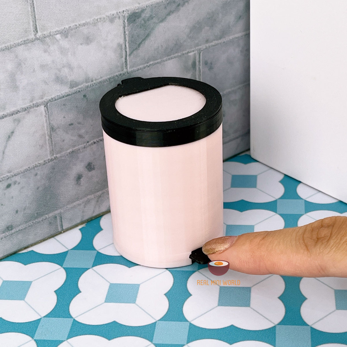 Miniature Real Trash Can in Pink | Real Functioning Miniature Shop ...