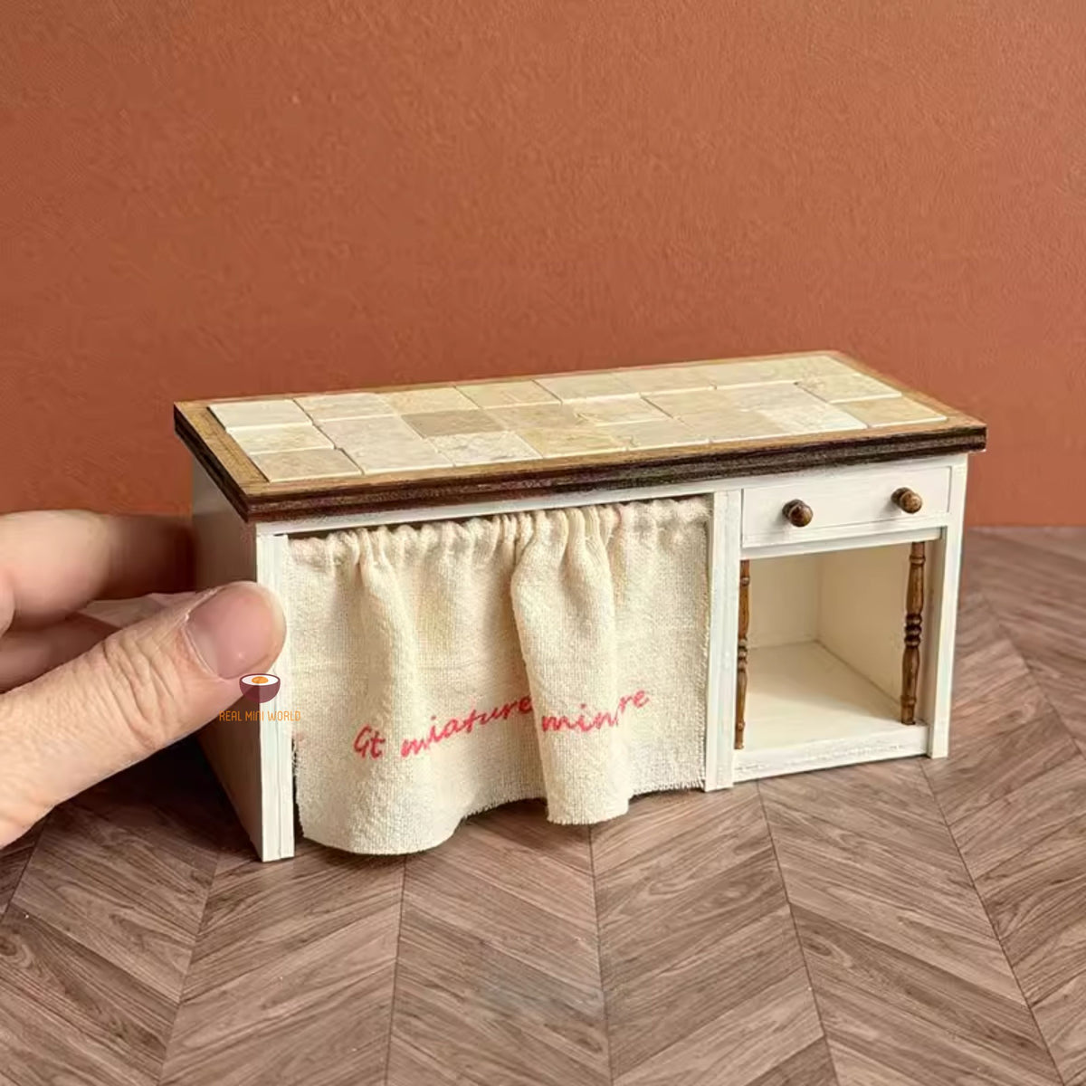 Miniature European Classic Wood Bakery Work Table | Tiny Baking Shop ...