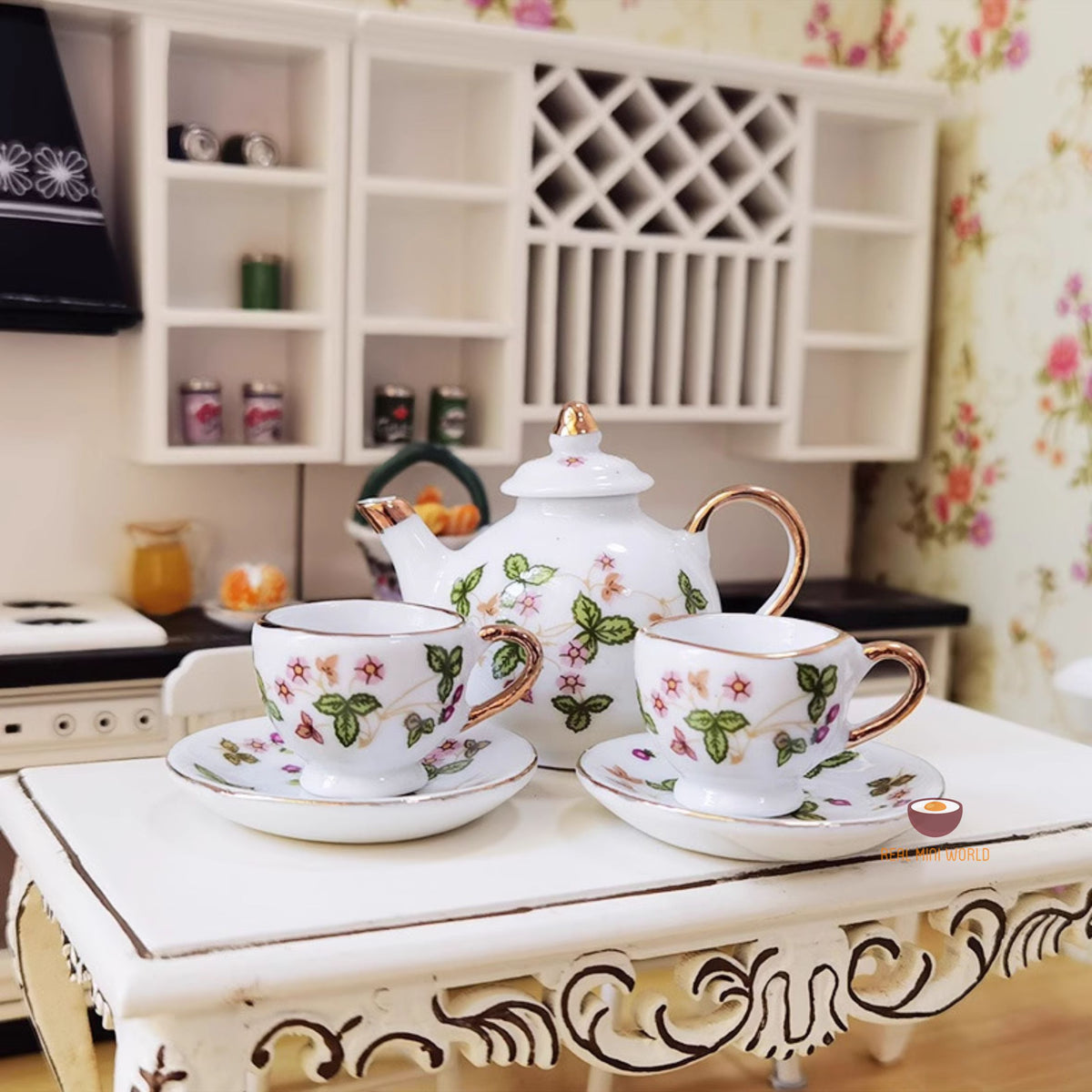 Miniature REAL Porcelain Afternoon Tea Set | Mini Cooking Shop – Real ...