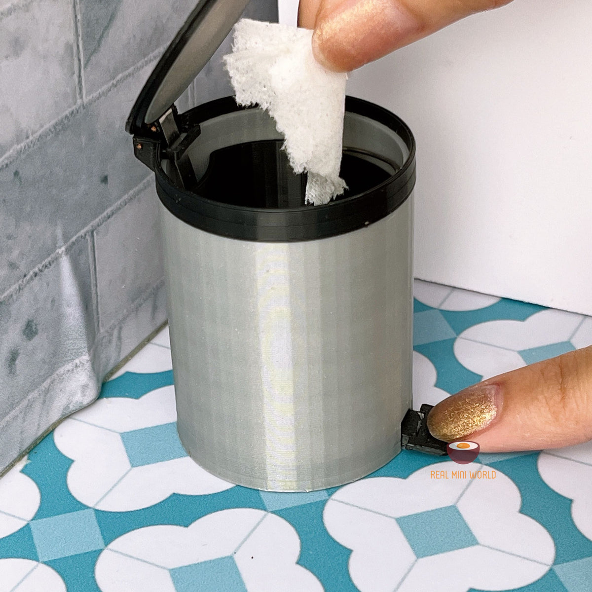 Miniature Real Trash Can | Real Working Miniature Shop – Real Mini World