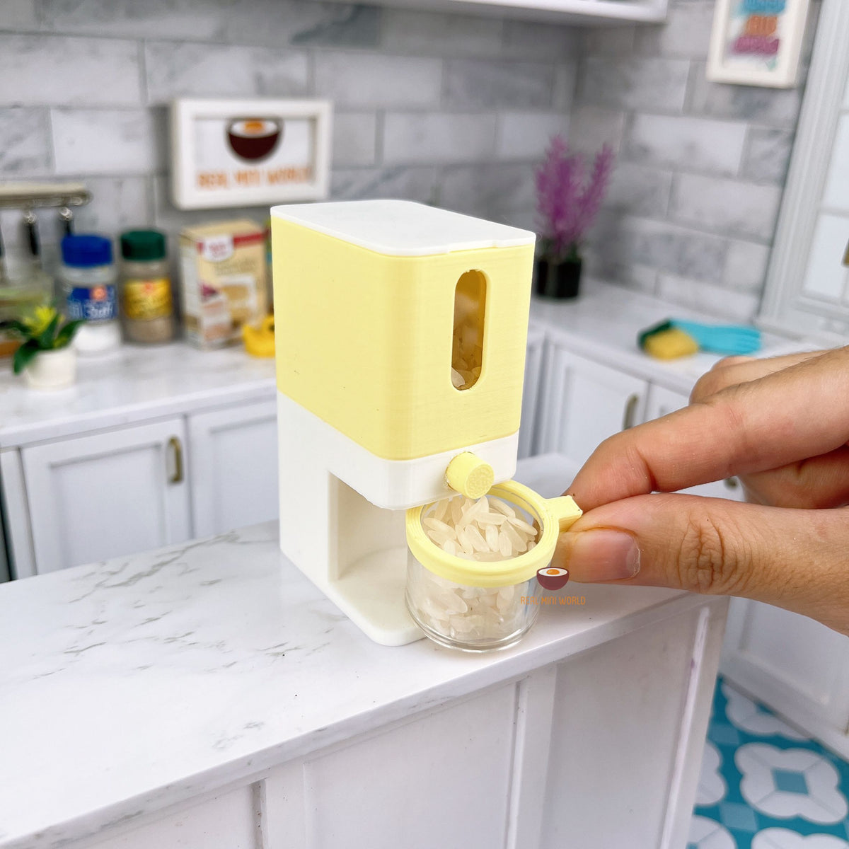 Miniature REAL Rice Dispenser in Yellow |Tiny Food Cooking Kitchen ...