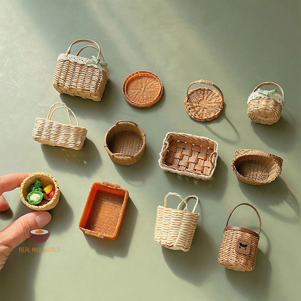Miniature Handwoven Basket | Handmade Miniature Shop – Real Mini World