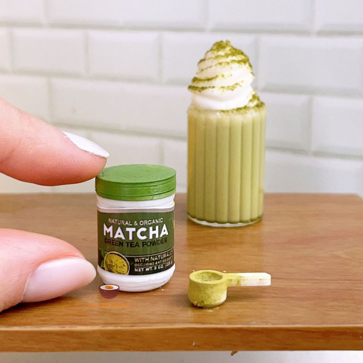 Miniature Matcha Powder Container + Scoop ｜ Tiny Food Cooking Shop ...