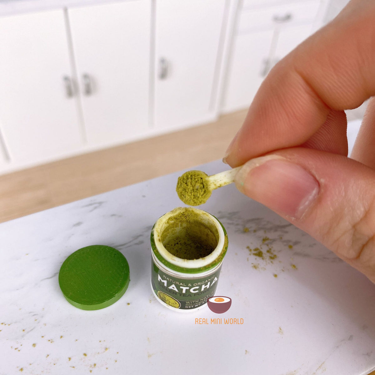 Miniature Matcha Powder Container + Scoop ｜ Tiny Food Cooking Shop ...