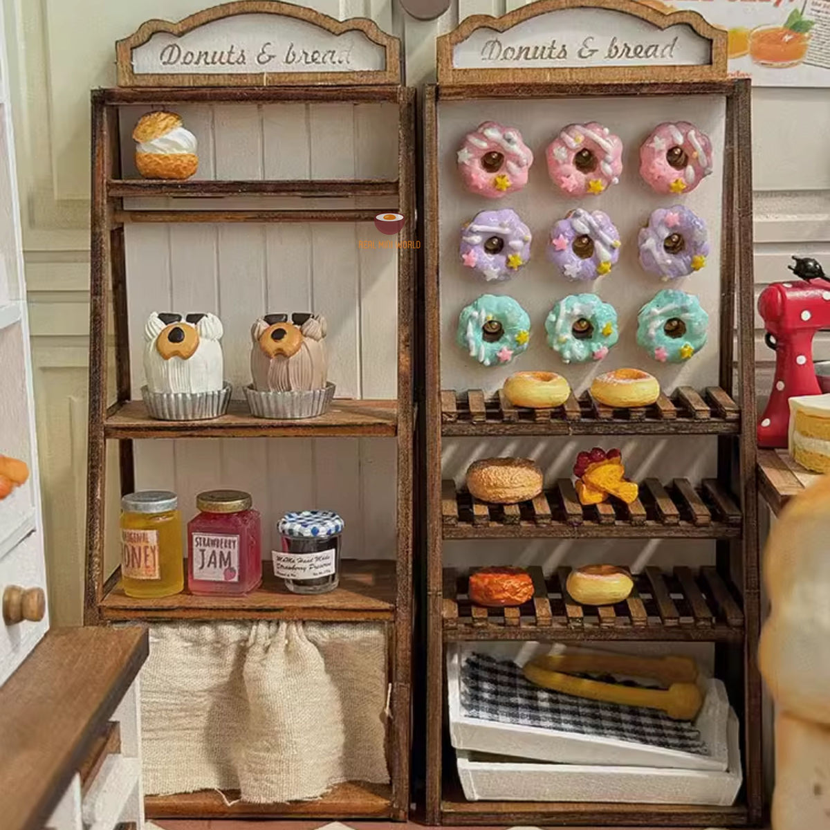 Miniature 1:6 Donut Bakery Stand | Mini Cooking & Baking Shop – Real ...