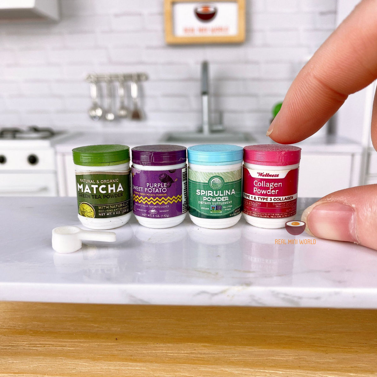 Miniature Powder Container + Scoop (Set of 4) | Mini Cooking Shop ...