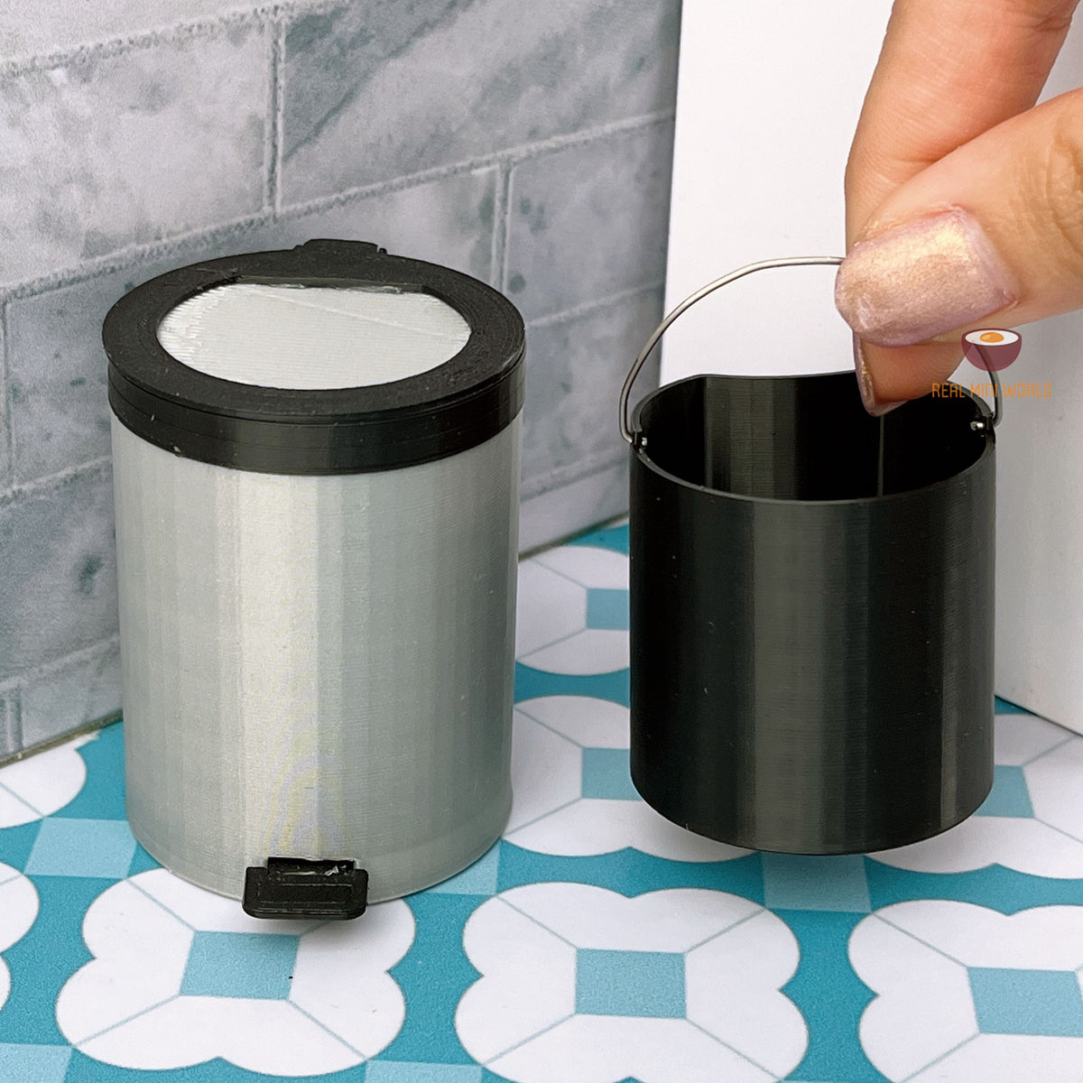 Miniature Real Trash Can | Real Working Miniature Shop – Real Mini World