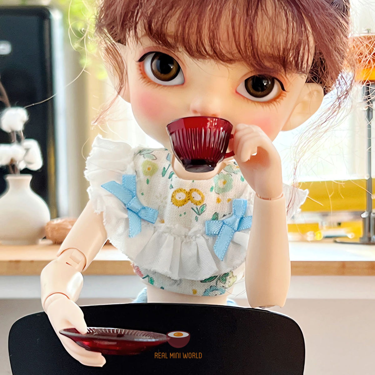 Miniature Teacup and Plate Set of 4 | Mini Cooking Shop – Real Mini World