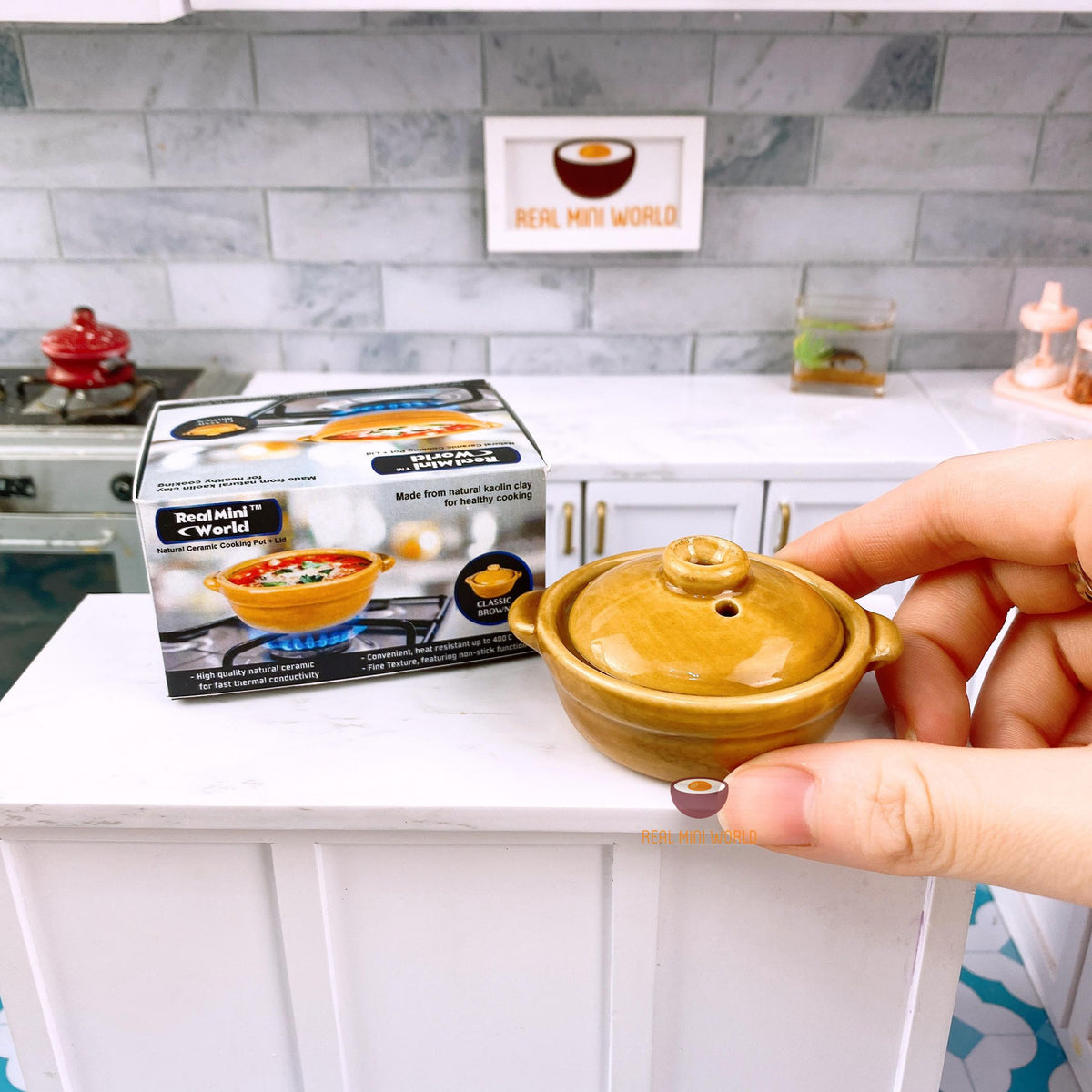 Mini Real Kitchen Cooking Ceramic Pot : cook mini edible food – Real ...