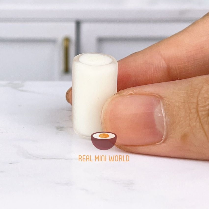 Miniature 1:12 Scale Milk Glass | Mini Cooking Shop – Real Mini World