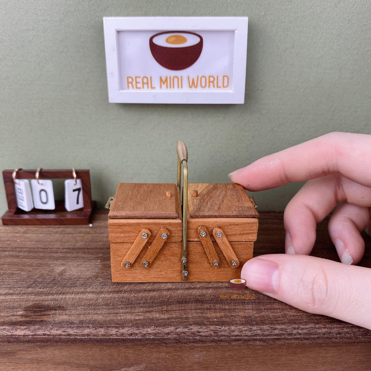 Miniature Wooden Sewing Storage Box 1:6 | Handmade Miniature Shop ...