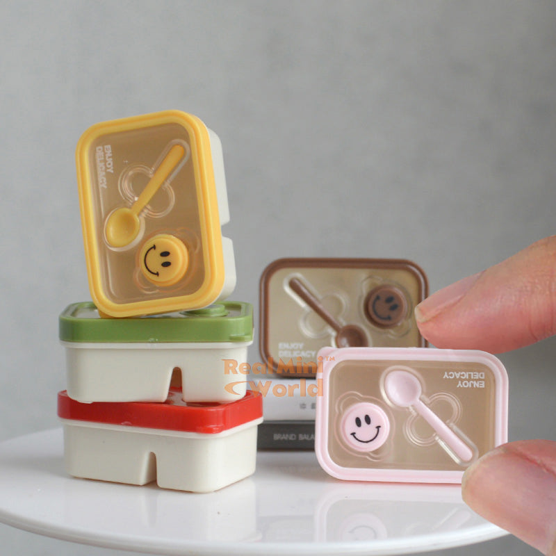 Miniature Smiley Bento Box | Mini Cooking Shop – Real Mini World