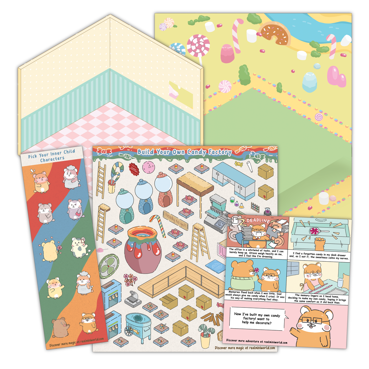 Isometric Cute Deco Sticker Kit | Sticker Shop – Real Mini World