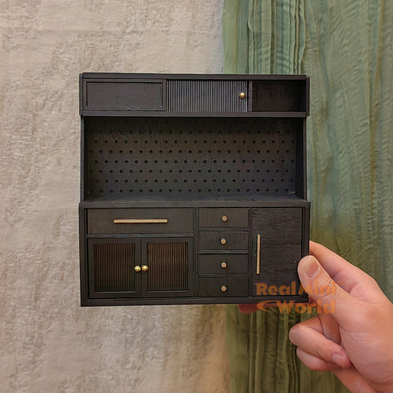 Miniature 1:12 Scale Workshop Black Cabinet | Miniature Shop – Real ...