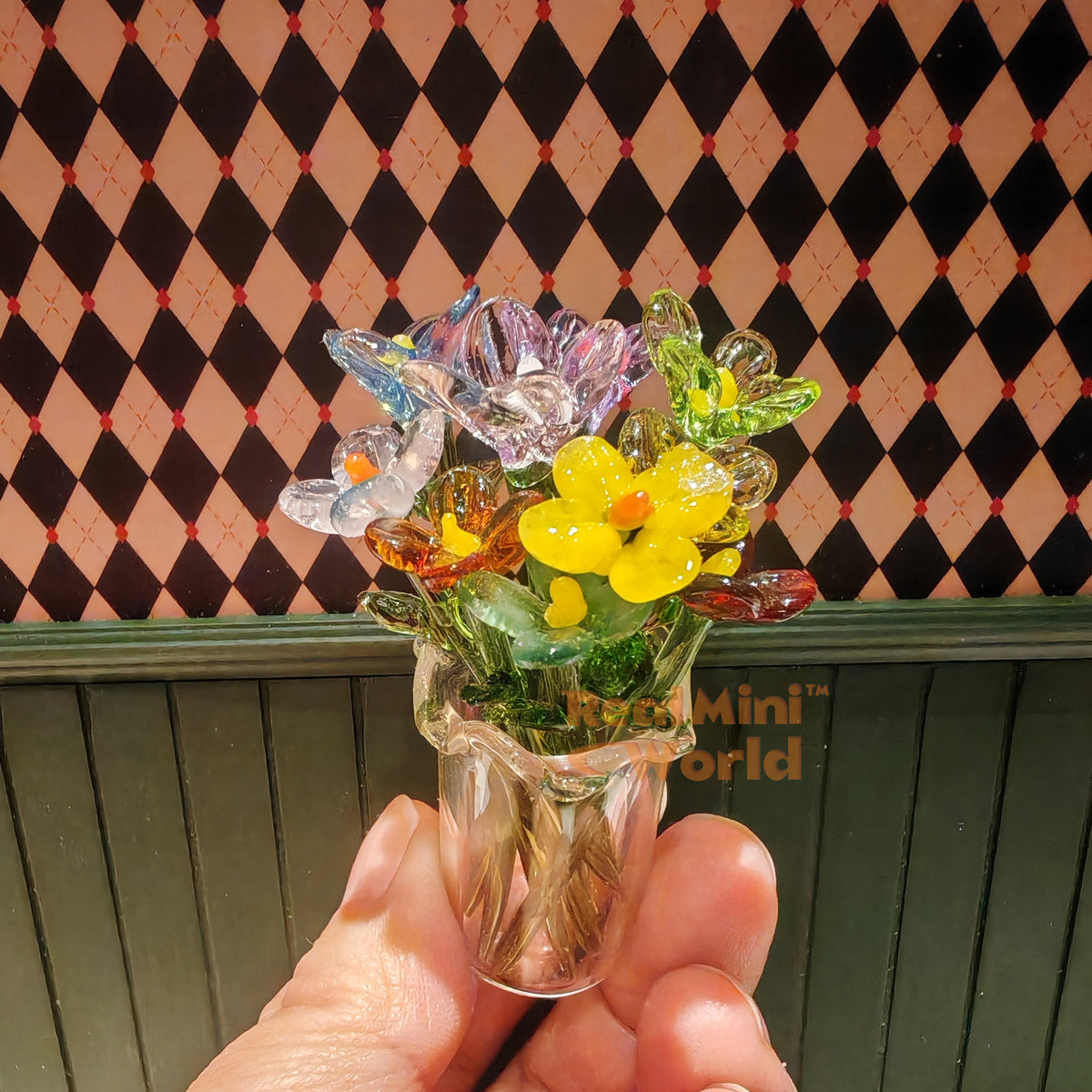 Miniature Handmade Glass Flower Set |Handmade Dollhouse Miniature Shop ...