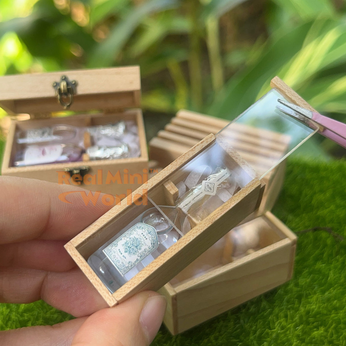 Miniature Wooden Wine Box | Mini Cooking Shop – Real Mini World
