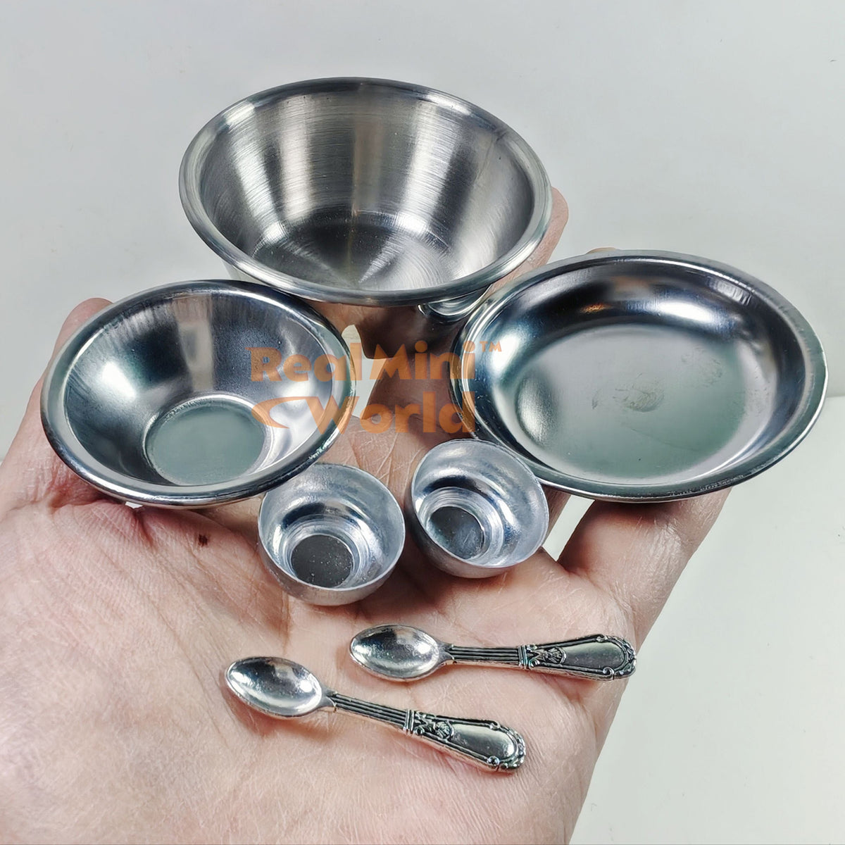 Miniature Stainless Utensils (Set of 7) | Mini Cooking Set – Real Mini ...