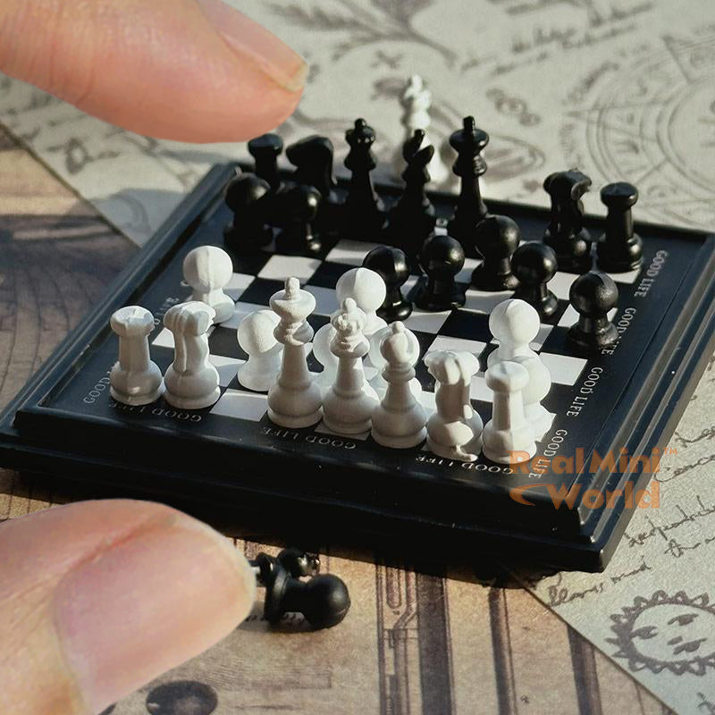 Miniature REAL Chess Set | REAL Functioning Miniature Shop – Real Mini ...