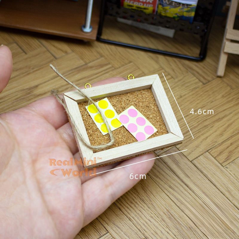 Miniature REAL Cork Board + Sticker + Rope Set | Miniature Shop – Real ...