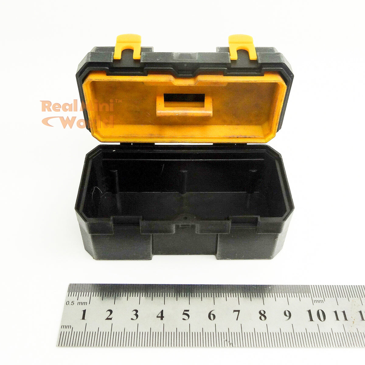 Rustic Miniature Yellow Black Tool Box | Handmade Miniature Shop – Real ...