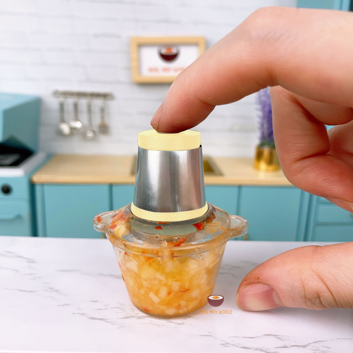 Miniature REAL Food Processor in Pastel Yellow|Miniature Cooking Store ...