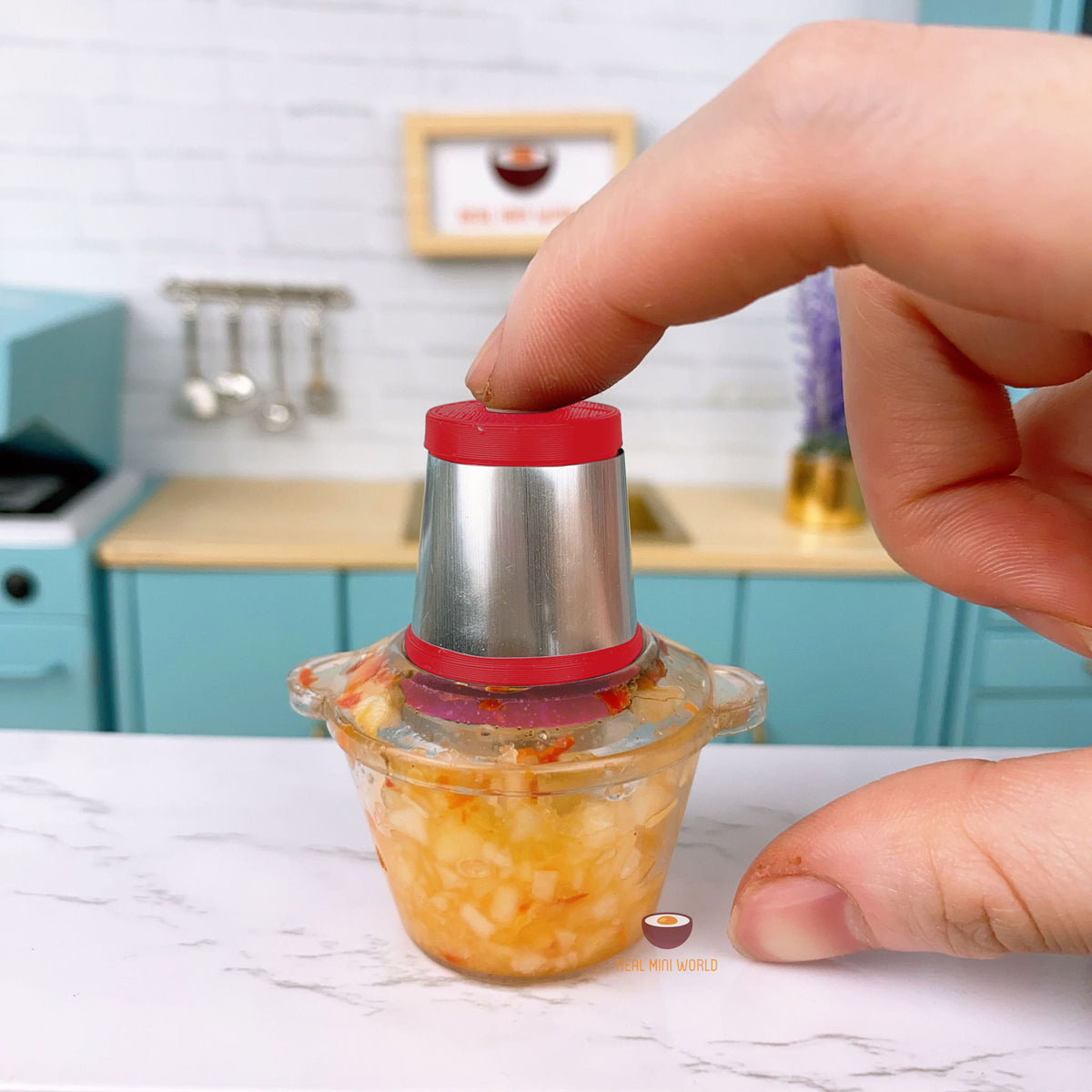Miniature REAL Food Processor in Scarlet Red | Tiny Food Cooking – Real ...