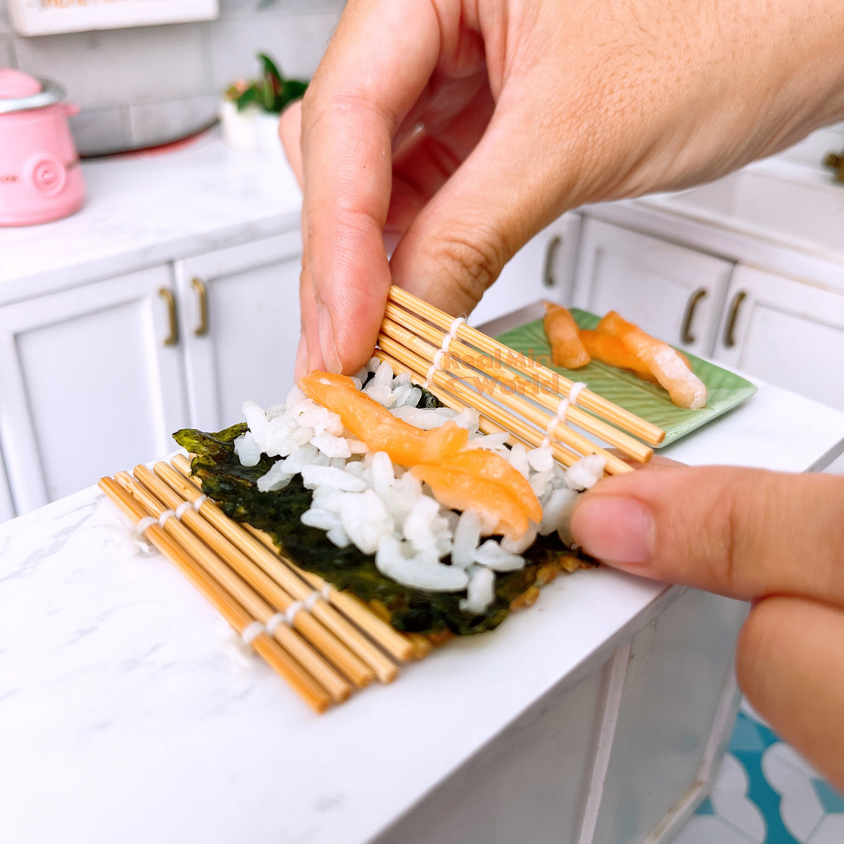 Miniature REAL Bamboo Sushi Mat (Makisu) | Mini Cooking Shop – Real ...