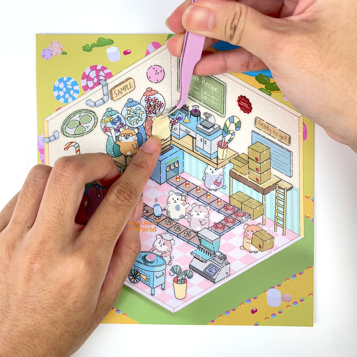 Make Your Candy Factory Tea Shop Deco Sticker Kit | Isometric Sticker ...