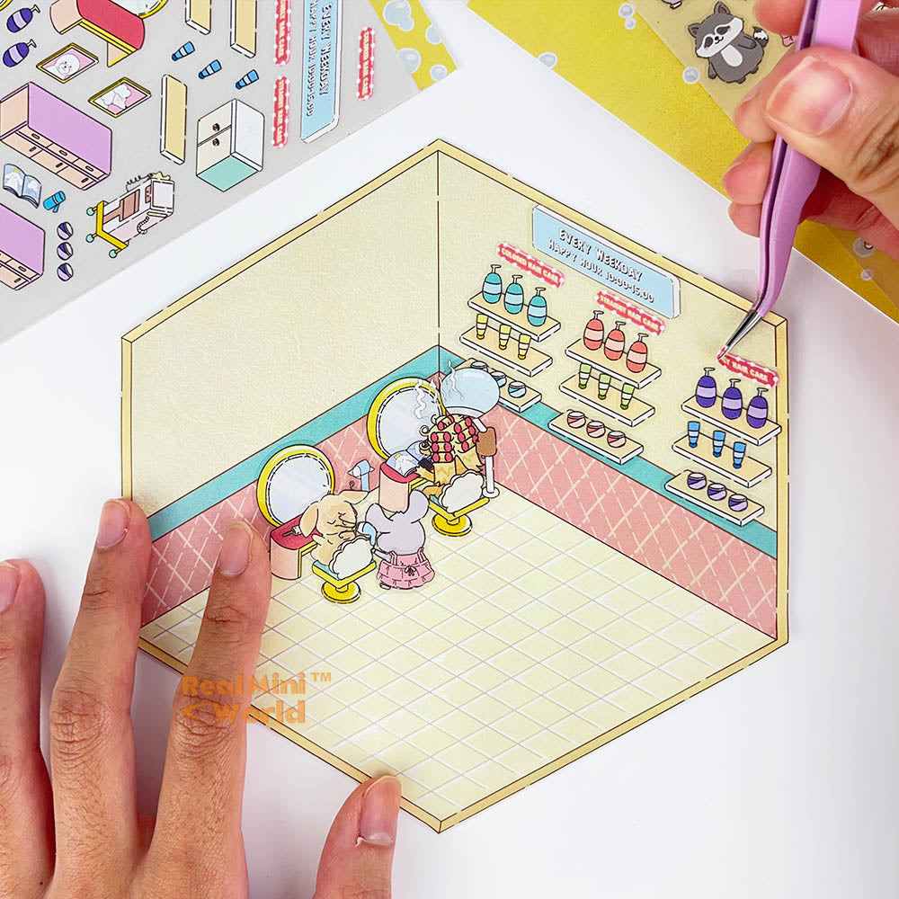 Make Your Own Beauty Parlour Deco Sticker Kit | Isometric Sticker Shop ...