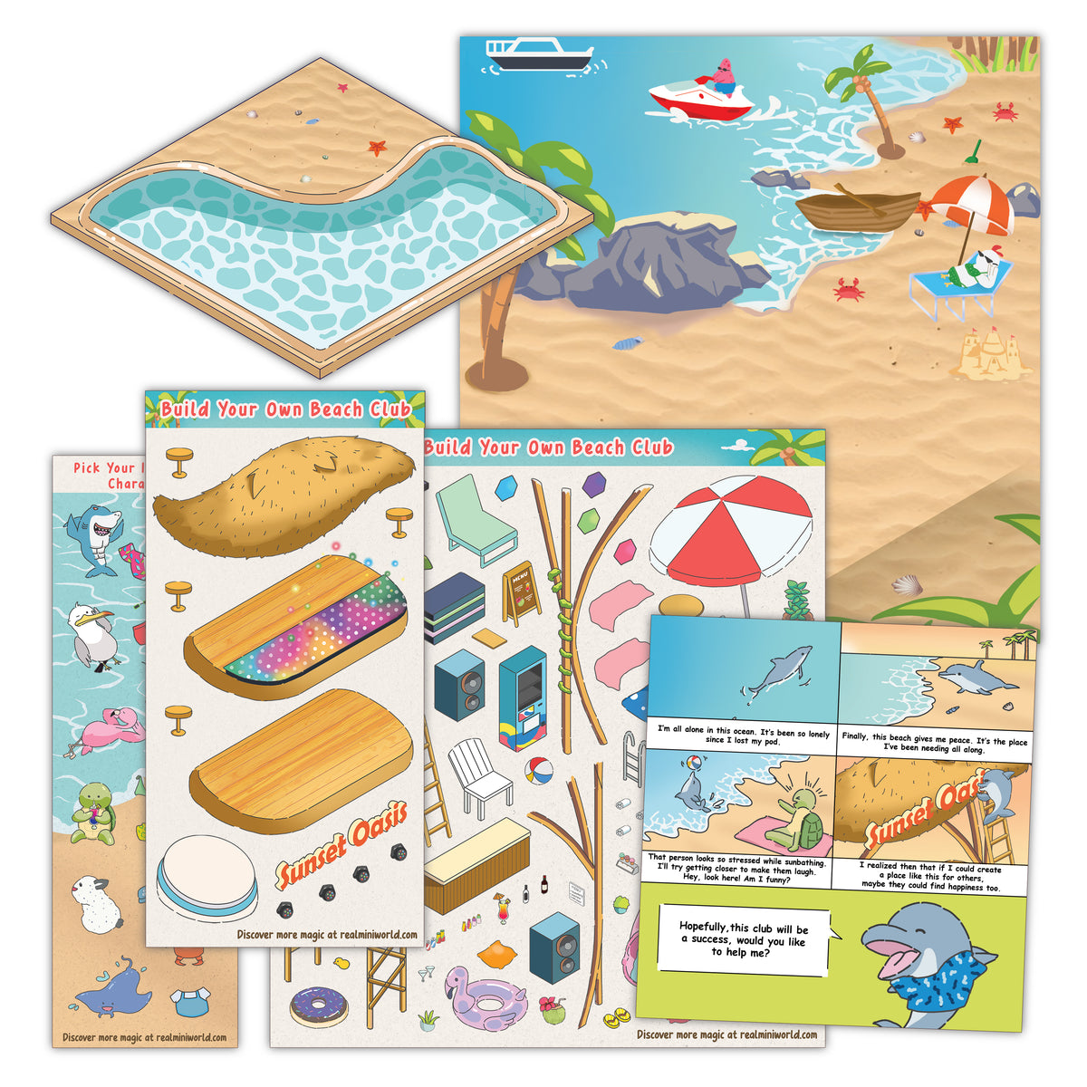 Make Your Own Beach Club Deco Sticker Kit | Cute Deco Sticker Shop ...