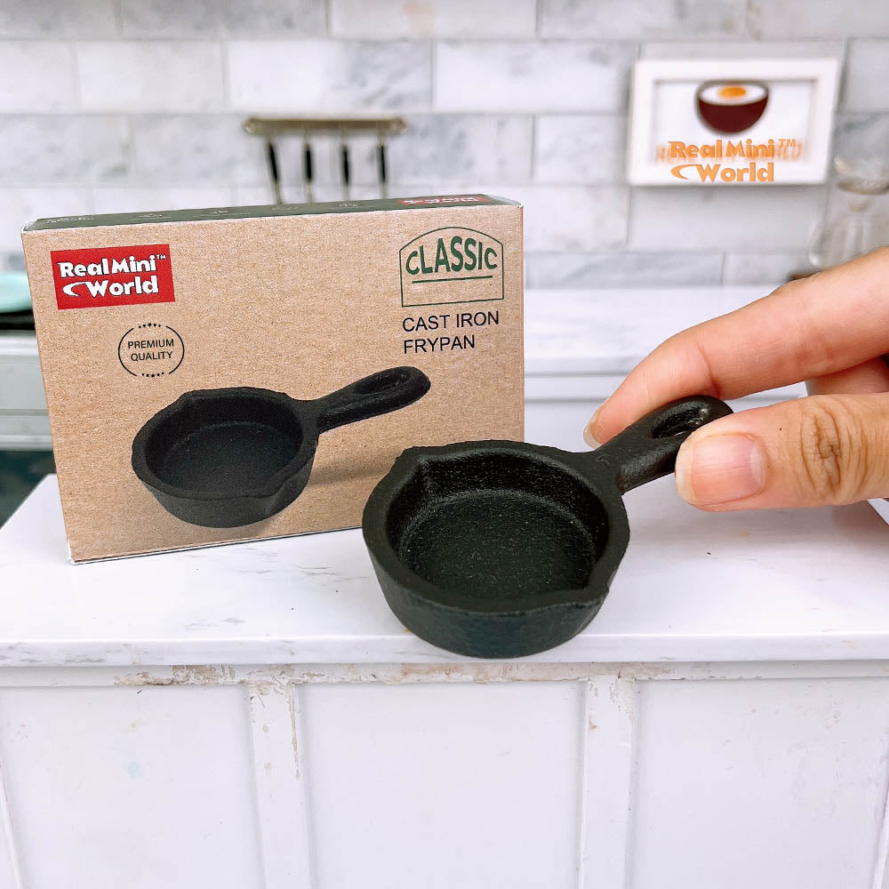 Mini Cooking Cast Iron Pan | Miniature REAL Cooking Shop | Tiny Food ...