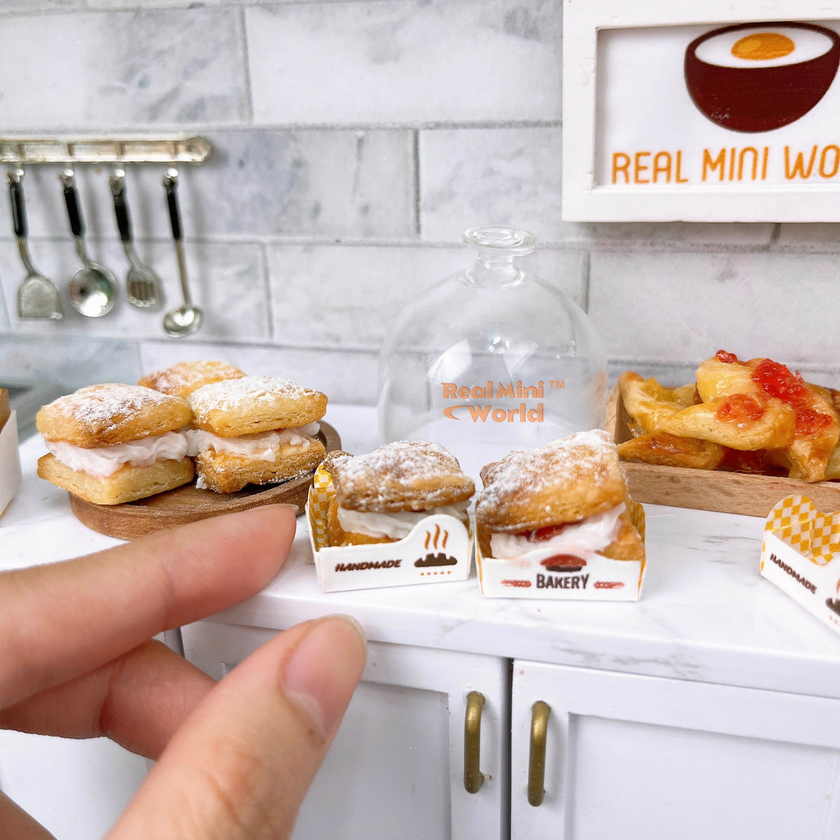 Miniature Bakery Paper Tray | Tiny Baking Shop – Real Mini World