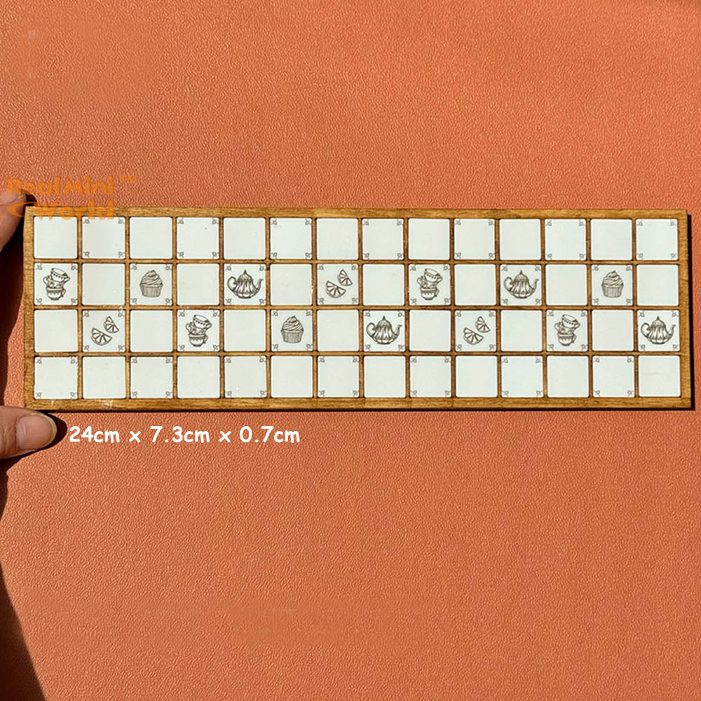 Miniature Ceramic Tiles in Tea Time Accent | Dollhouse Miniature Shop ...