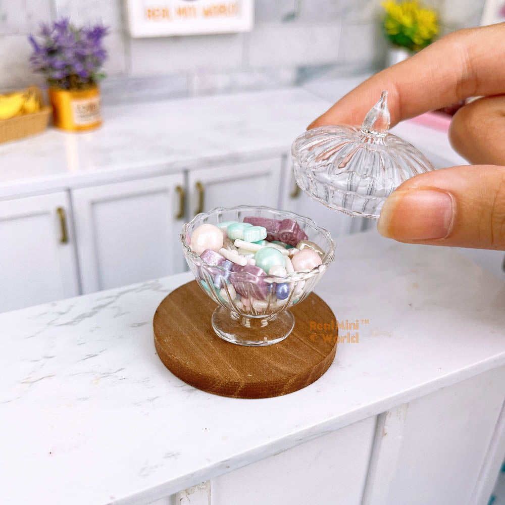 Miniature Diamond Shape Glass Container | Mini Cooking Shop – Real Mini ...