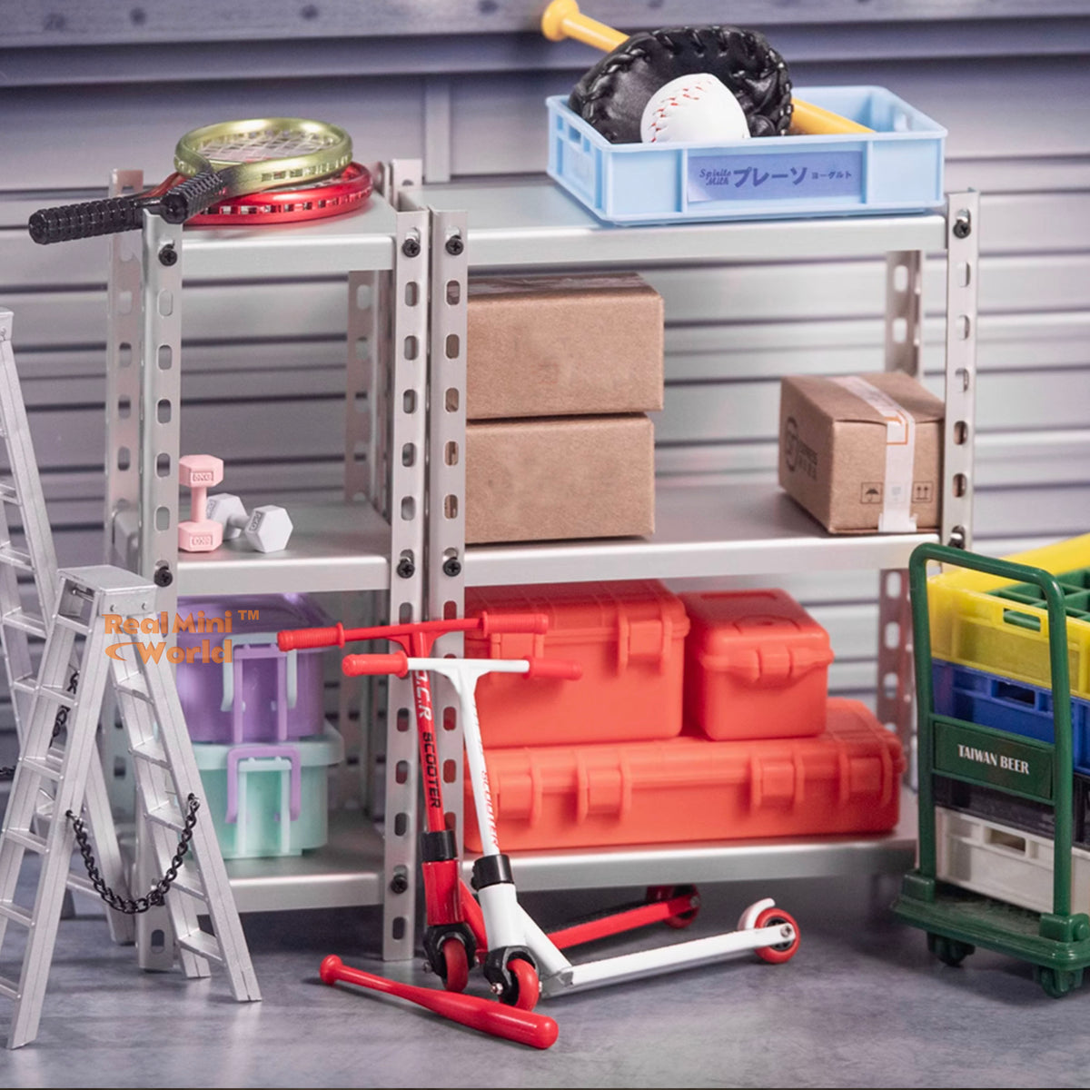 Miniature Aluminum Rack | Dollhouse Diorama Shop – Real Mini World