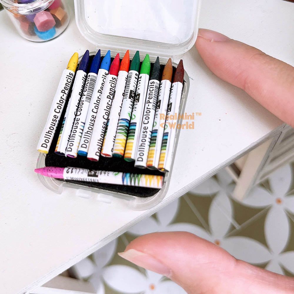 Miniature REAL Dollhouse Crayon Set | Functional Miniature Shop – Real ...