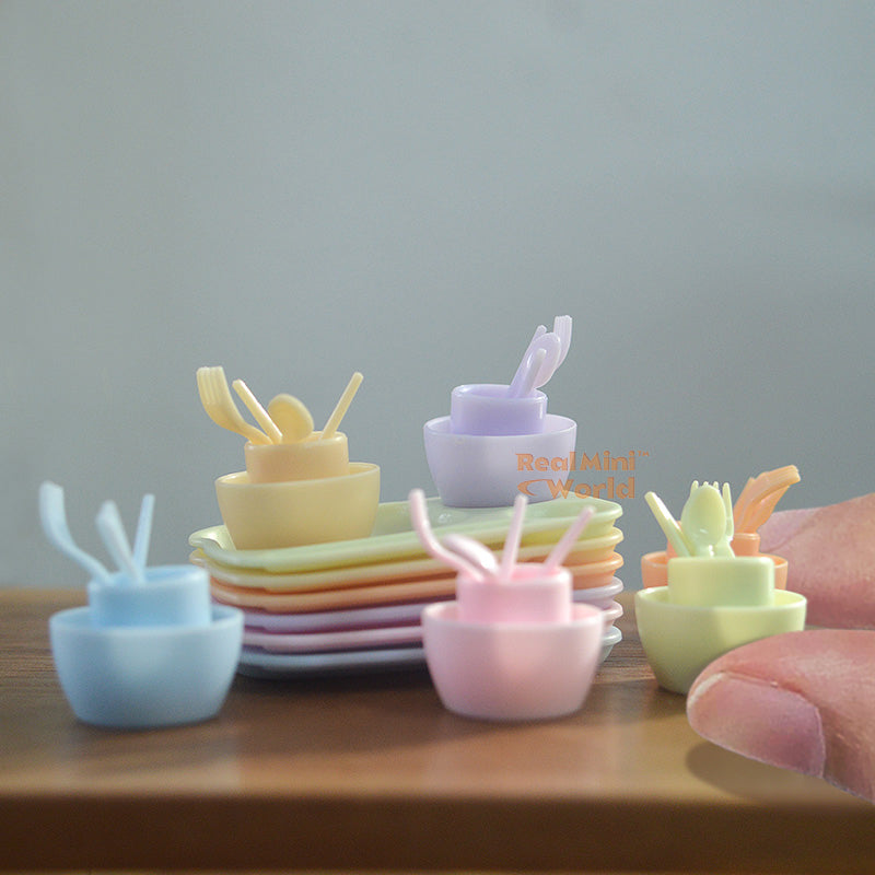 Miniature Kids Tableware Set in Yellow | Mini Cooking Shop – Real Mini ...