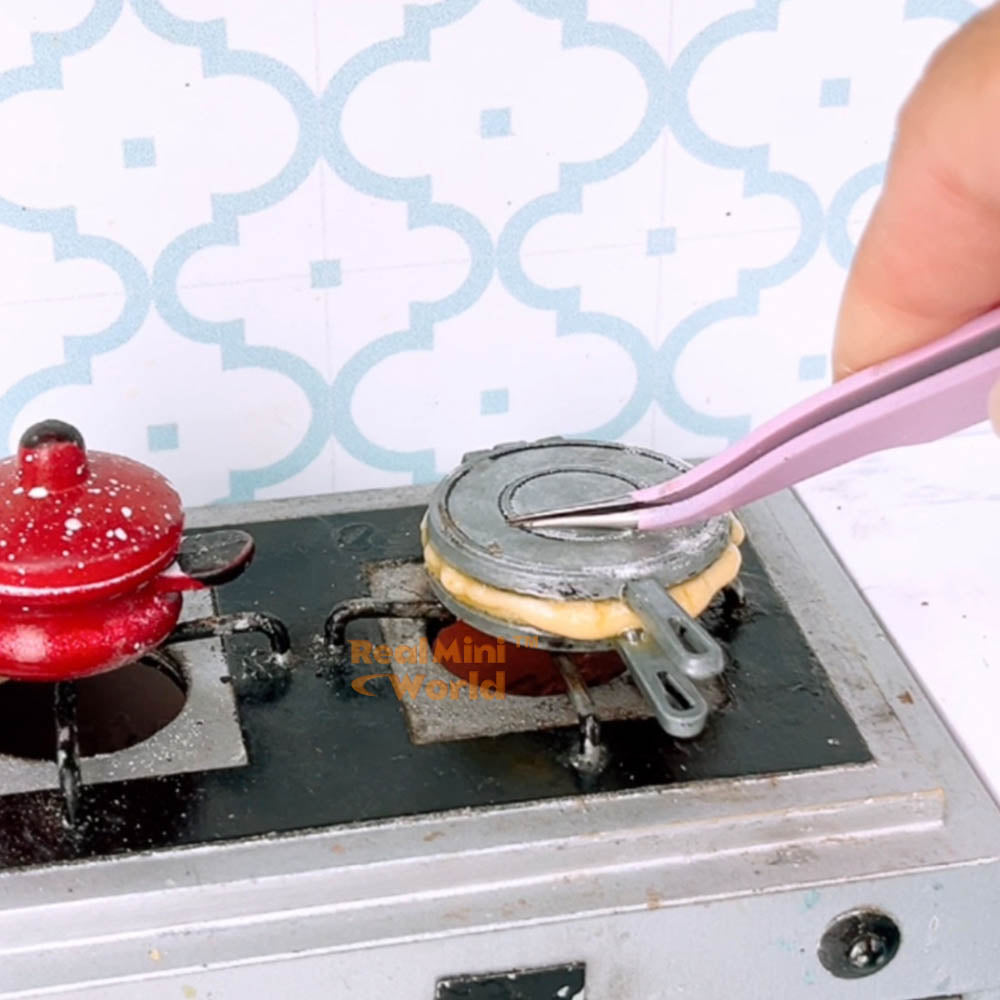 Miniature Cooking Real Classic Waffle Pan 1:12 for Tiny Food Cooking ...