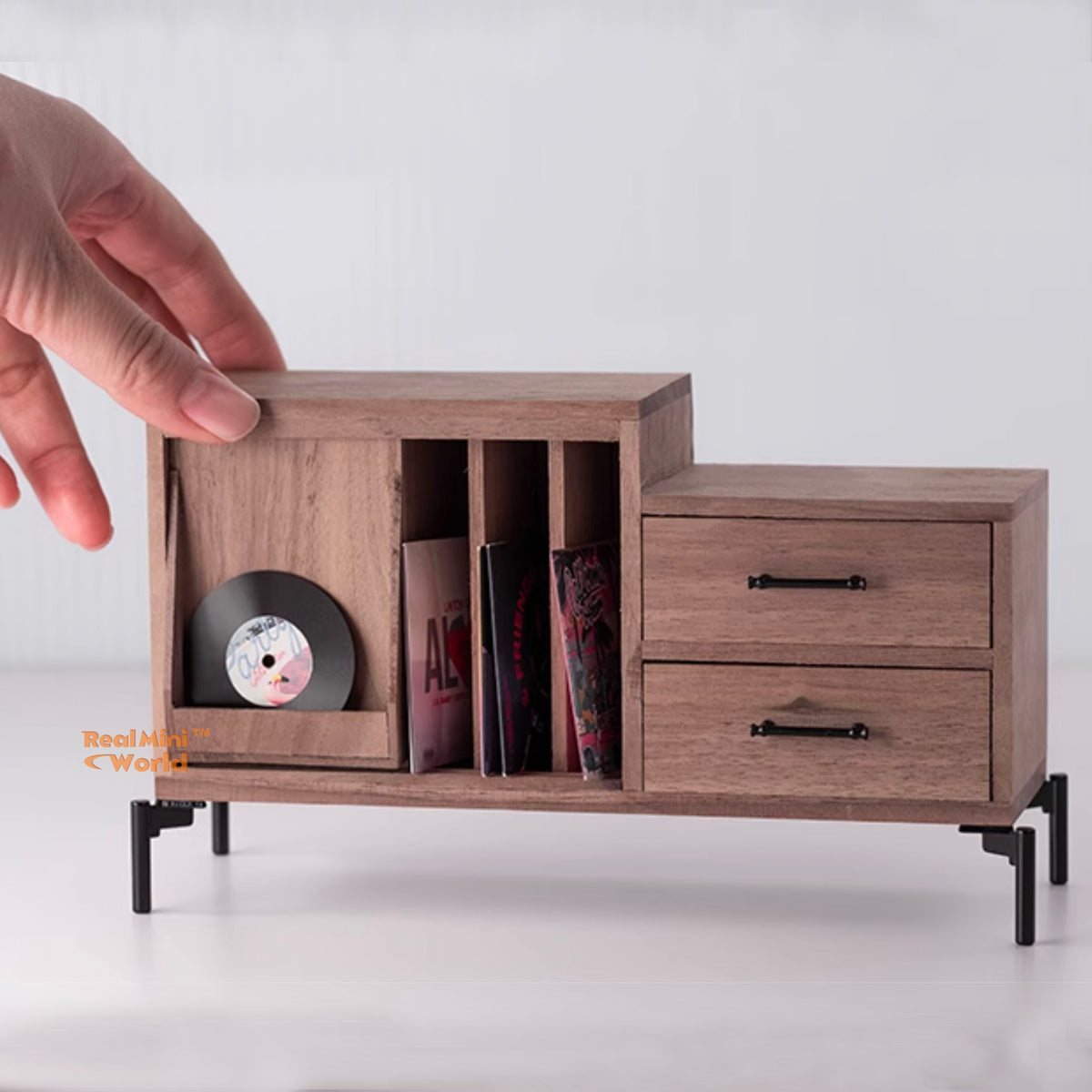 Miniature Vintage Living Room Vinyl Records Collection |Dollhouse Shop ...