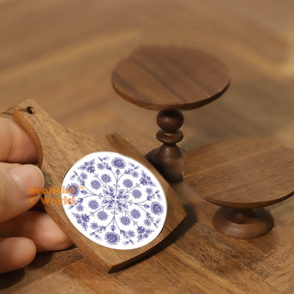 Miniature Exquisite Walnut Wooden French Baking Series | Mini Cooking ...