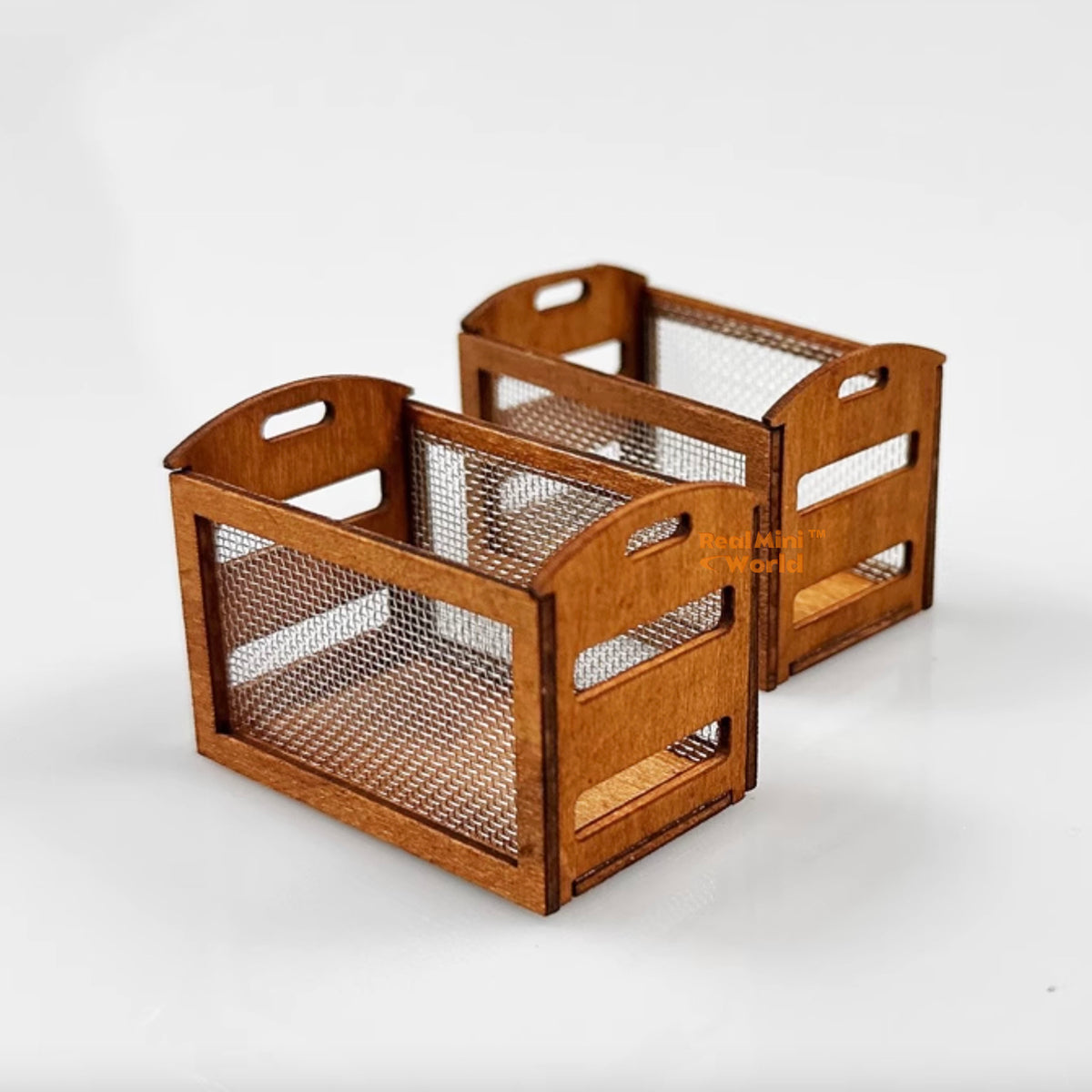 Miniature Nordic Wood Kitchen Organizer Basket| Mini Cooking Shop ...