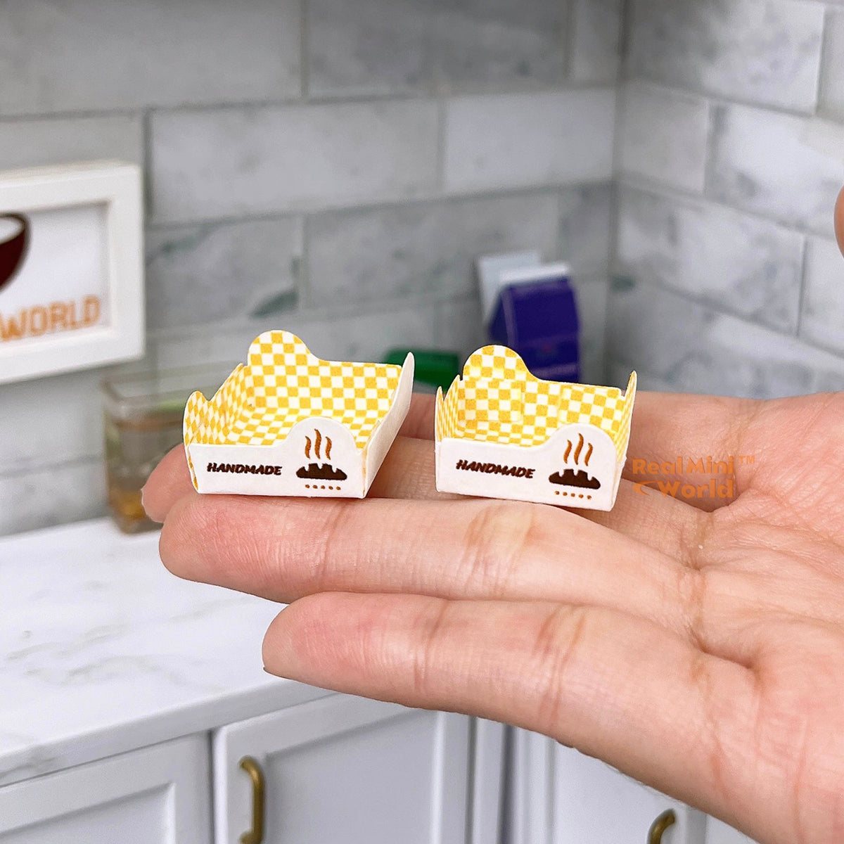 Miniature Bakery Paper Tray | Tiny Baking Shop – Real Mini World