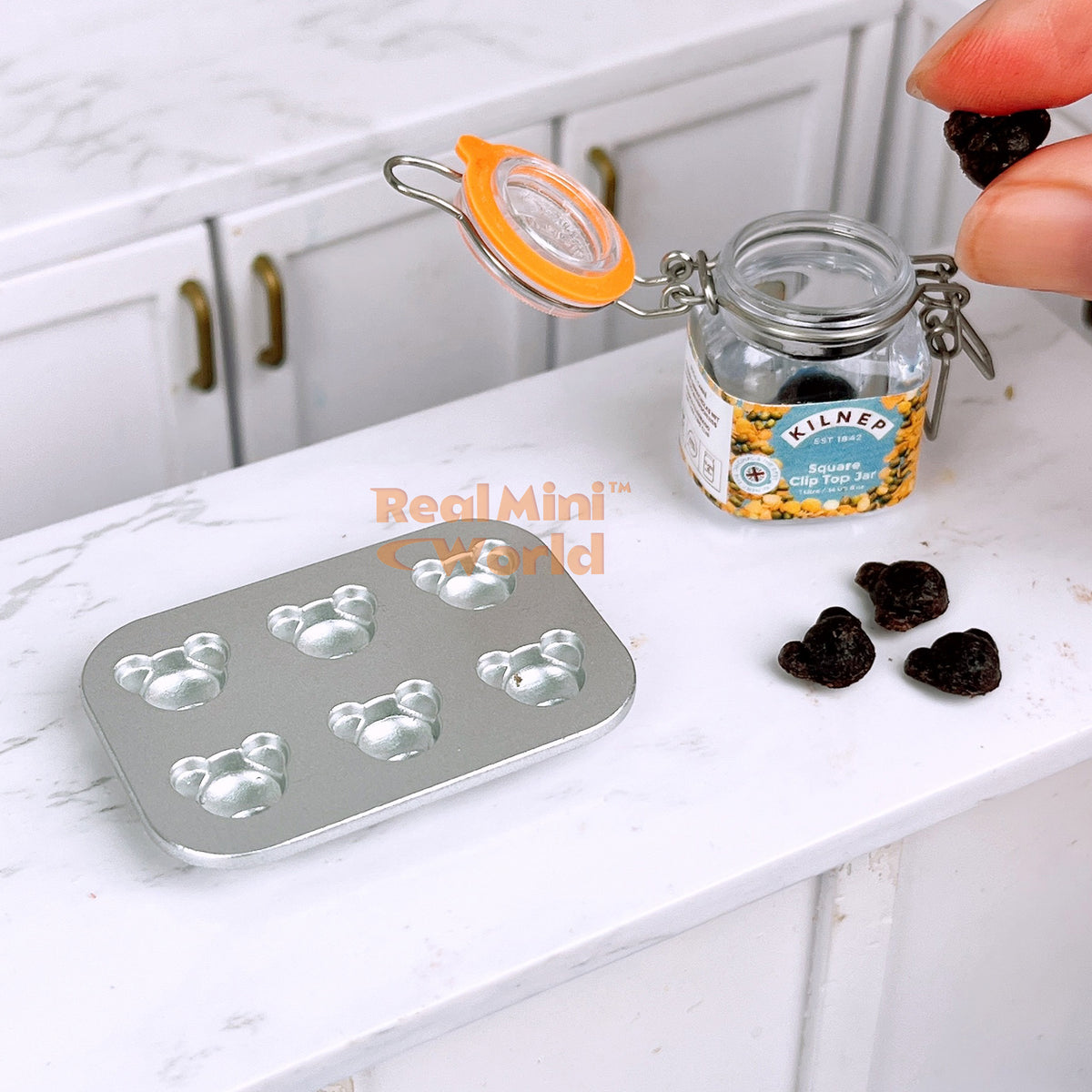 Miniature Bear Baking Pan | Tiny Cake Baking Shop – Real Mini World