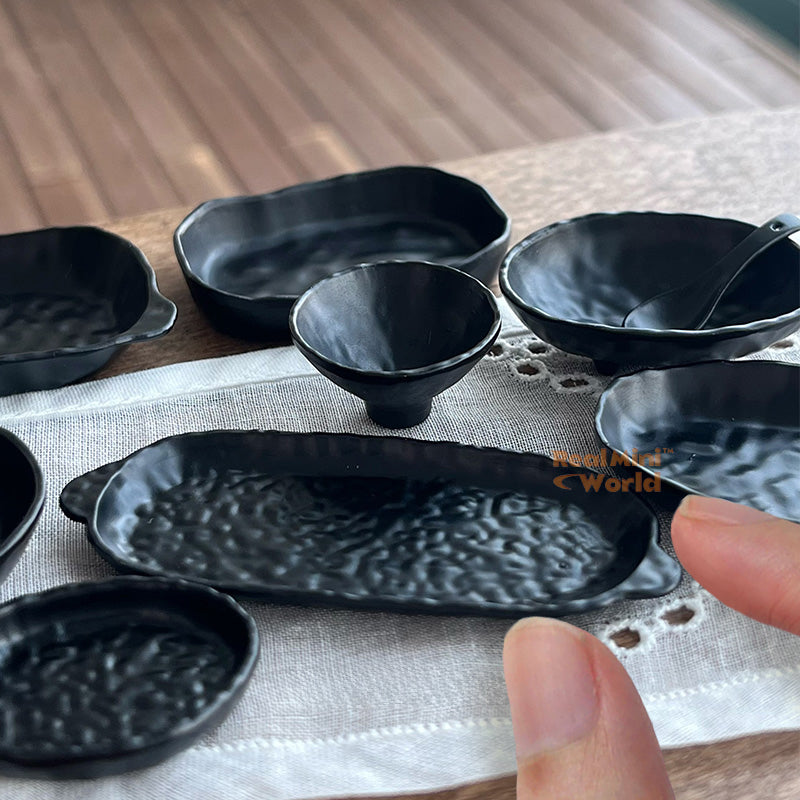 Japanese Dinnerware Series in Black | Mini REAL Cooking Shop – Real ...
