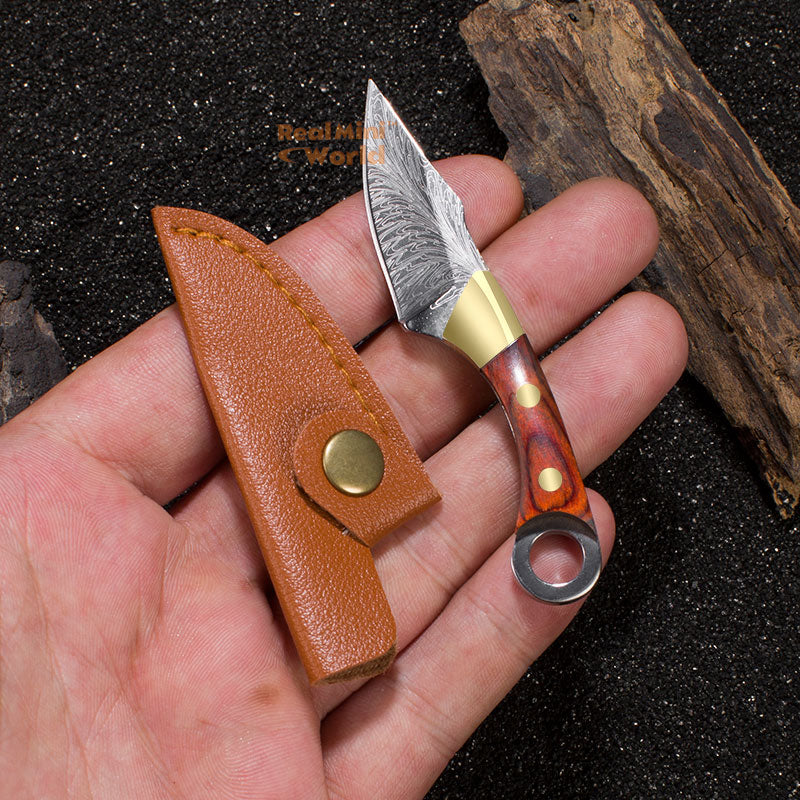 Miniature REAL Sharp Knife with Pattern in Wood | Miniature Shop – Real ...