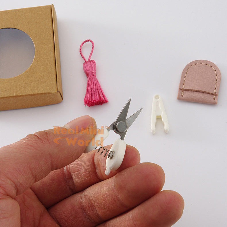 Miniature REAL Scissor with Tassel & Pouch | Miniature Art & Craft Shop ...