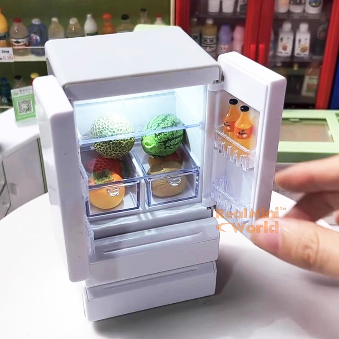 Miniature Two Doors Fridge (light function only) | Mini Kitchen Shop ...