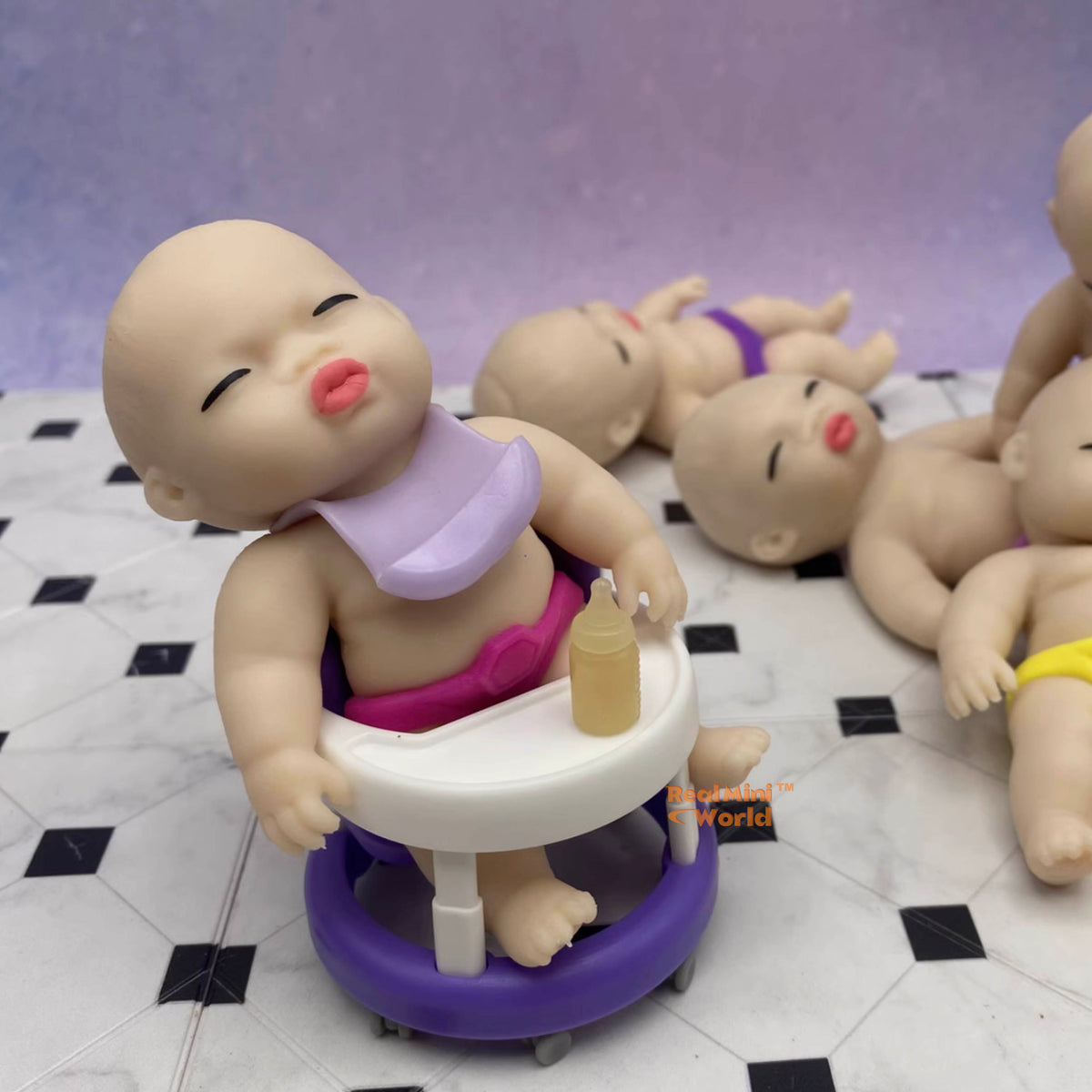 Miniature Baby Walker + Pacifier Set – Real Mini World
