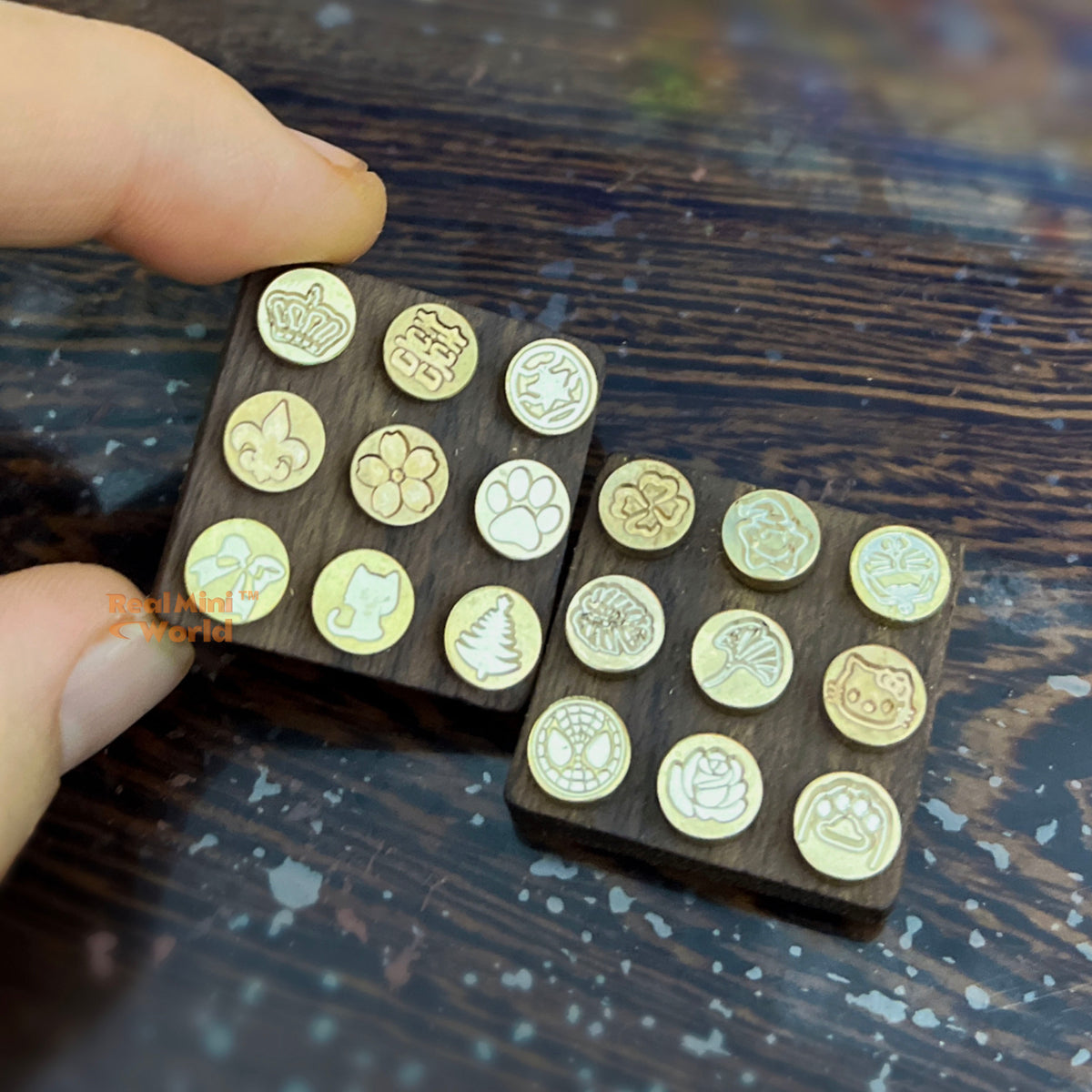 18Pcs Tiny Wax Seal Stamp Set With Wooden Organizer | Miniature Shop ...