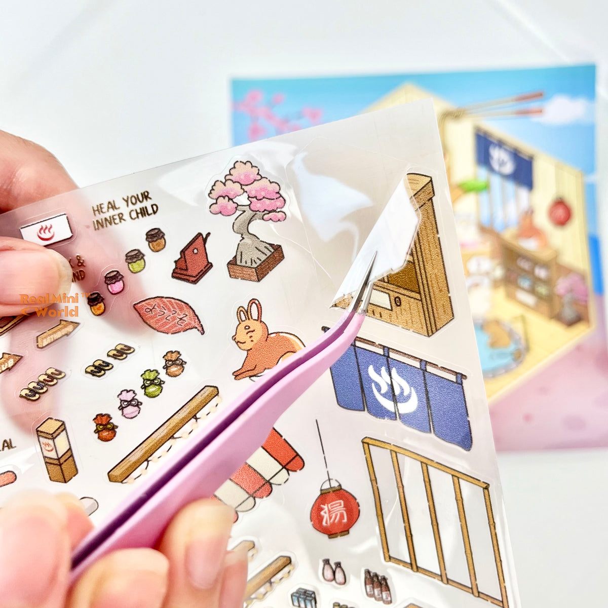 Make Your Own Onsen Deco Sticker Kit | Real Mini World